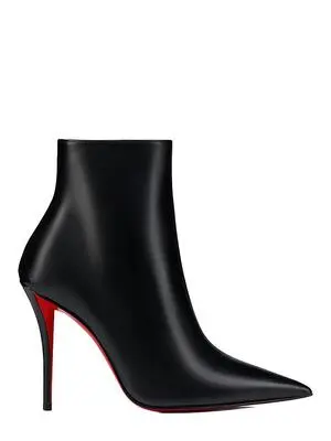 CHRISTIAN LOUBOUTIN Miss Z Booty Zip Up Stiletto Ankle Boots - Black
