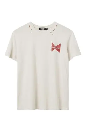 Junk Food Clothing Budweiser Geometric Graphic Distressed Tee - Birch
