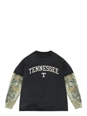 USCAPE APPAREL Camo Tennessee Volunteers Back Bay Twofer Heavyweight Long Sleeve T-shirt - Black
