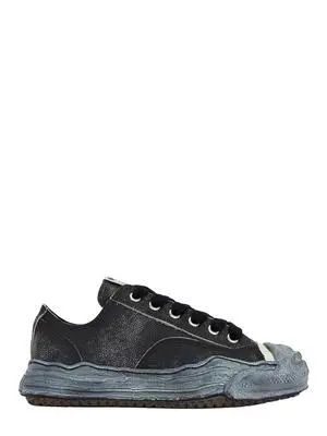 Mihara Yasuhiro Hank Original Sole Shrink Leather Low-top Sneakers - Black