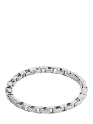 COACH Signature Chain Hinged Bangle - Silver