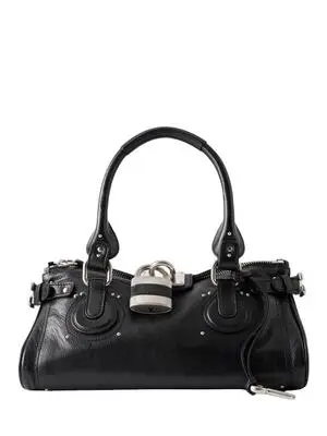 Chloé Paddington Full-grain Leather Shoulder Bag - Black