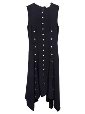 Stella McCartney Midi Dress With Snap Buttons - Black