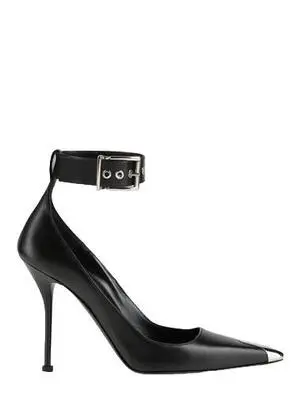 ALEXANDER MCQUEEN MCQUEEN Calfskin Pumps With Buckle-Fastening Ankle Strap