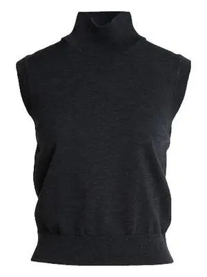Alpha Studio Wool Sleeveless Turtleneck - Grey