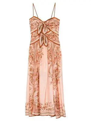 Zimmermann Aster Silk Maxi Dress - Pink