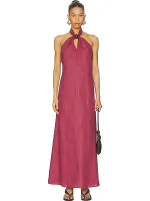 Faithfull The Brand Lourdes Maxi Dress - Rhubarb