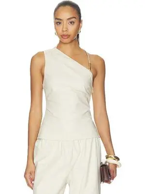 ALL THE WAYS Simone Asymmetrical Top - Neutral