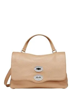ZANELLATO Hammered Leather Postina Daily Satchel - Brown