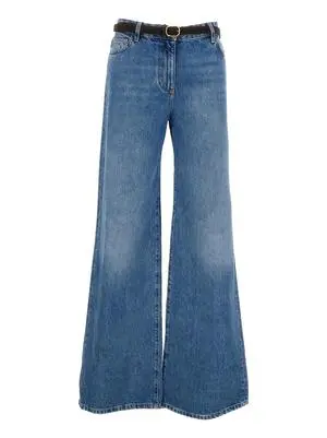 Elisabetta Franchi Jeans Con Cintura - Blu