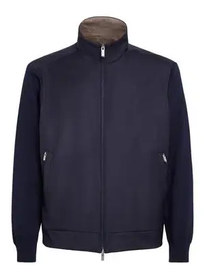 PAUL & SHARK Paul & Shark Virgin Wool Hybrid Zip-Up Jacket