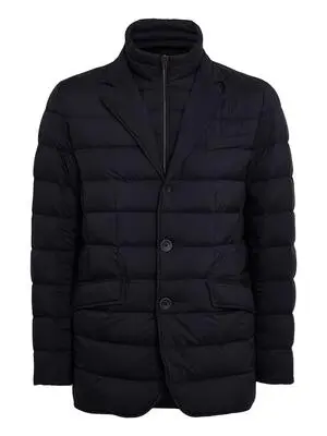 Herno Down Quilted Puffer Blazer Jacket - Black