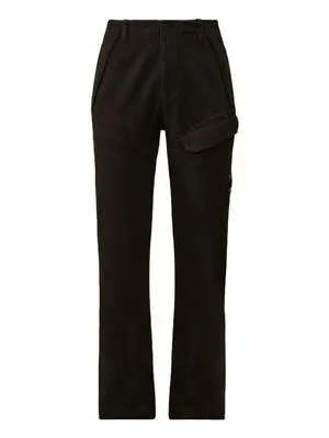 C.P. COMPANY Moleskin Stretched Cargo Pants - Black