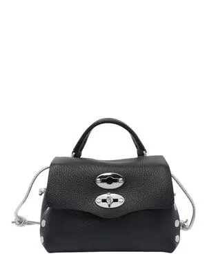 ZANELLATO Postina Superbaby Foldover Top Handbag - Black