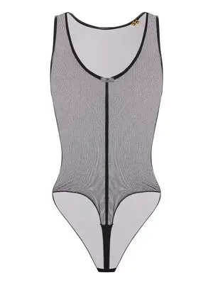 ELISABETTA FRANCHI Elisabetta Franchi Sleeveless Bodysuit With Gold-Tone Logo Detail