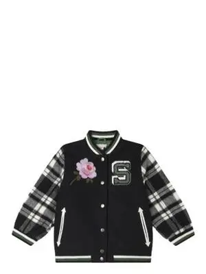 Stella McCartney Embroidered Floral Bomber Jacket - Black