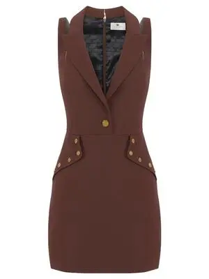 Elisabetta Franchi Elisabetta Franchi Cut-Out Detailed Slim Fit Mini Dress Red