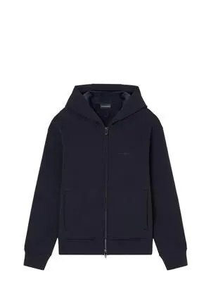 Emporio Armani Full Zip Hooded Sweatshirt - Navy Blue