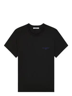 Givenchy Givenchy Cotton T-shirt With Paris Embroidery Black