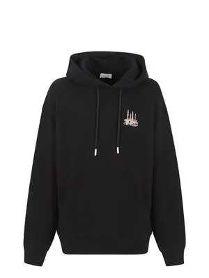 Off-White Graphic Print Hoodie - Black