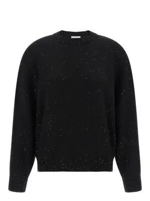 Brunello Cucinelli Diamante Sequin Embellished Pullover - Black