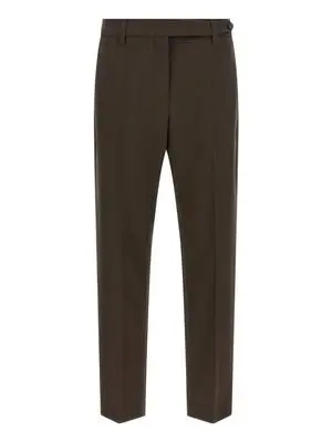 Brunello Cucinelli Tapered Leg Trousers With Belt Loops - Black