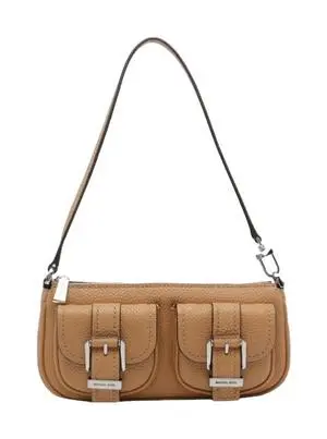Michael Kors Zoe Buckled Shoulder Bag - Beige