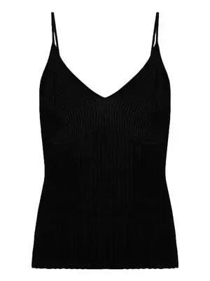 Isabel Marant Étoile V-neck Spaghetti Strap Knit Top - Black