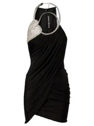 David Koma Embellished Draped Minidress - Black