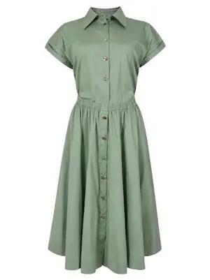 Liu Jo Tie-fastening Cut-out Shirt Dress - Gray