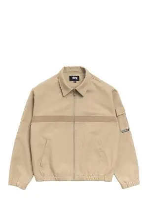 StÜssy Long Sleeve Zip-up Casual Jacket With Welt Pockets - Khaki