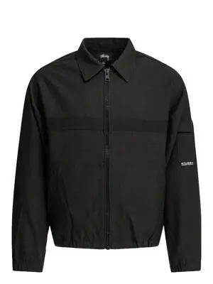 StÜssy Zip-up Collared Casual Jacket - Black