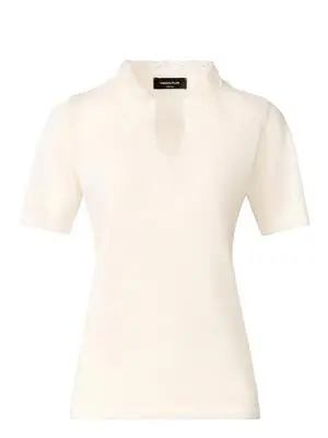 Fabiana Filippi V-neck Lace Detail Top - Light Brown