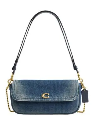 COACH Coach Brook Flap Chain Bag In Denim