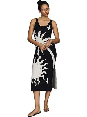 Spiritual Gangster Tank Midi Dress - Black