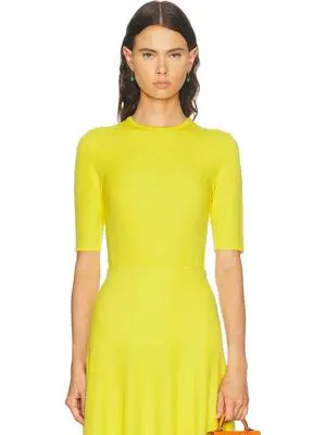 Gabriela Hearst Axis Crewneck Short Sleeve Top - Citrine