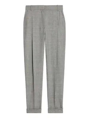 ALEXANDER MCQUEEN Checked Wool Tapered Pants