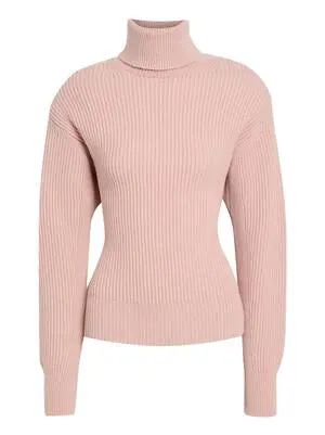 Stella McCartney Ribbed Wool-blend Turtleneck Sweater - Blush