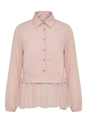 JAMES LAKELAND James Lakeland Pale Contrast Hem Blouse