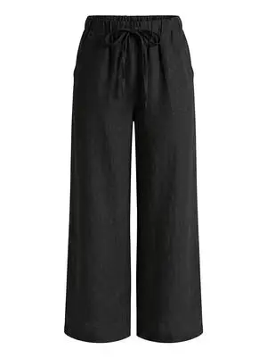JAMES LAKELAND James Lakeland Linen Blend Wide Leg Drawstring Trousers