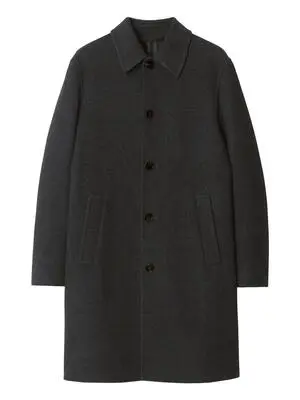 Burberry Burberry Wool Mid-Length Car Coat Grey