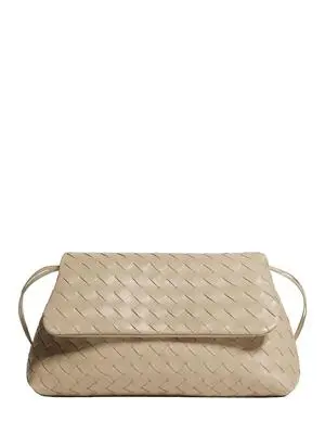 Bottega Veneta Bottega Veneta Leather Giorno Shoulder Bag Neutral