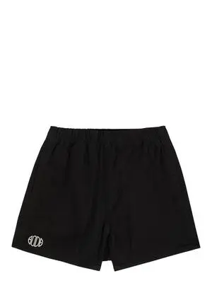 BODE Logo-embroidered Cotton-twill Shorts - Black