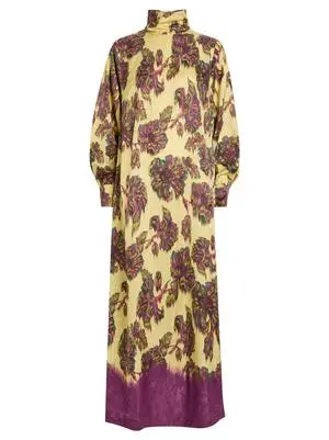 ALEMAIS ALÉMAIS Floral Jacquard Midi Dress Multicoloured