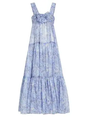 CHLOÉ Chloé Floral-Print Cotton Tiered Midi Dress