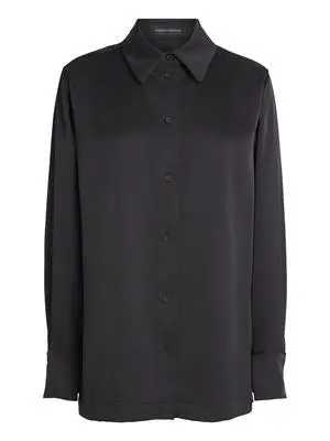 Camilla And Marc Satin Button-up Shirt - Black