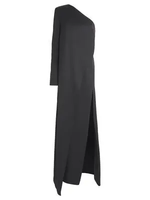 Camilla And Marc Virgin Wool One-shoulder Maxi Dress - Black