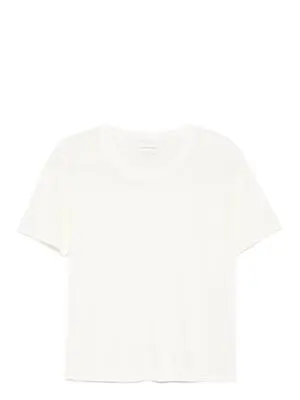 LOULOU STUDIO Ezra Crew Neck Top - Ivory