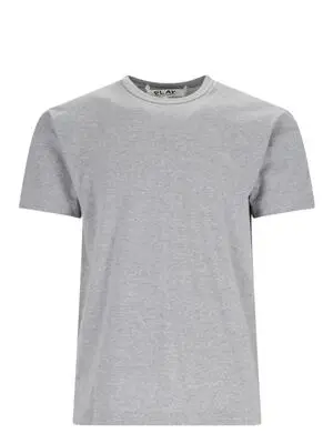 Play Comme Des Garcon Comme Des Garçons Play Logo Patch Crewneck T-shirt - Gray
