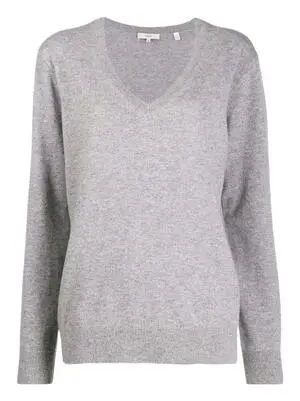 Vince Long Sleeved V-neck Jumper - Gray
